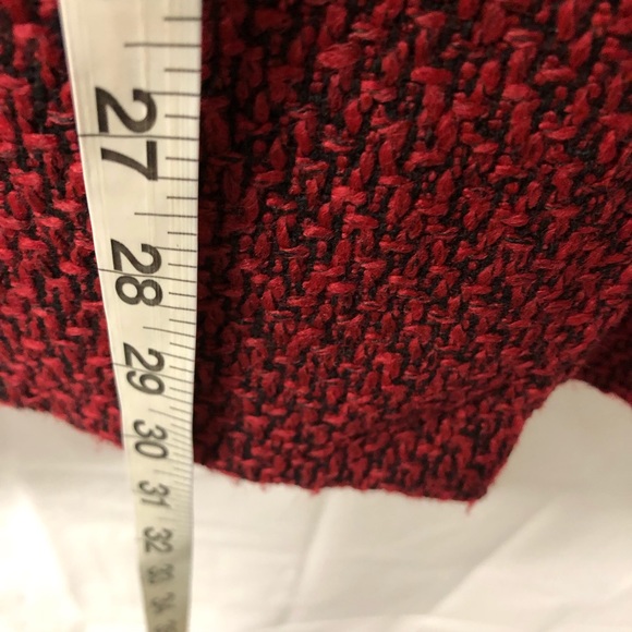 Everly | Jackets & Coats | Everly Large Red Tweed Long Blazer Jacket ...